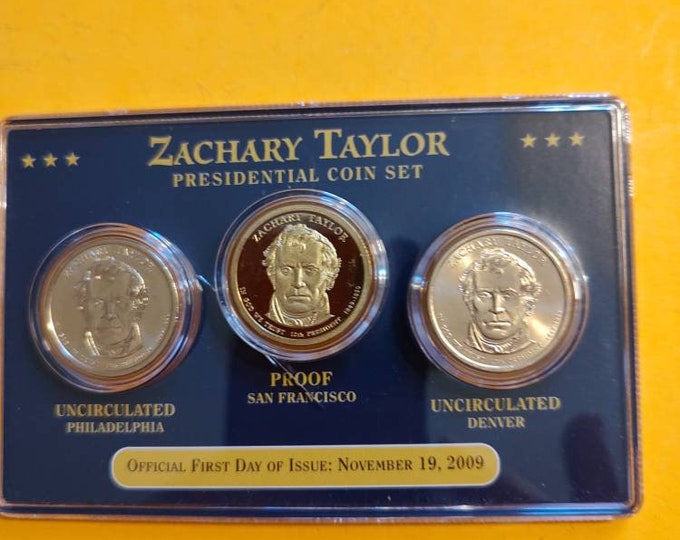 Zachary Taylor 3 Coin Dollar Set First Day of Issue Proof and - Etsy