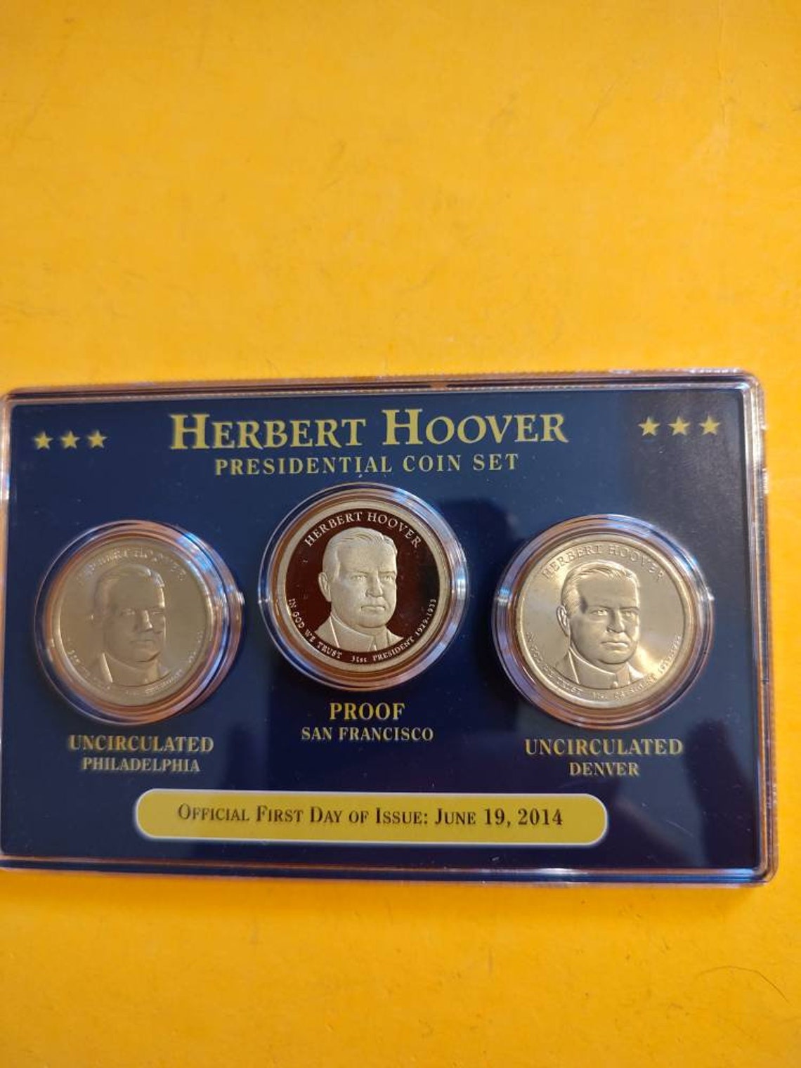 Herbert Hoover 3 Coin Dollar Set First Day of Issue Proof and - Etsy