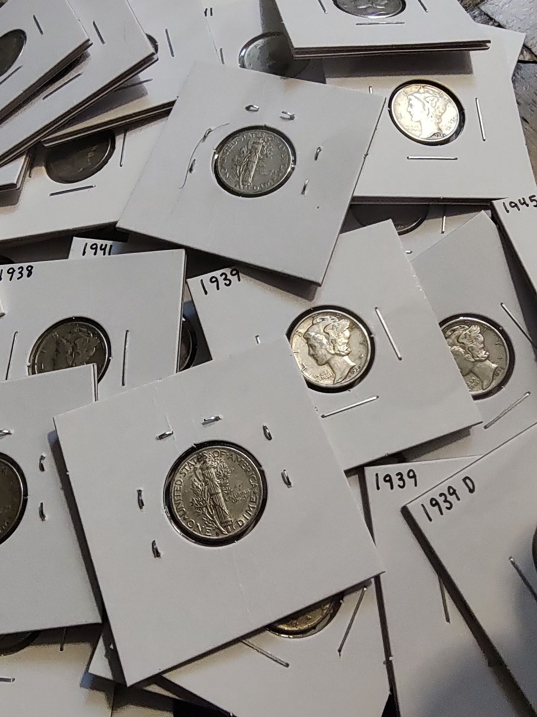 Winged Liberty Head Mercury Silver Dimes 1934-1945 Very Fine or Better ...
