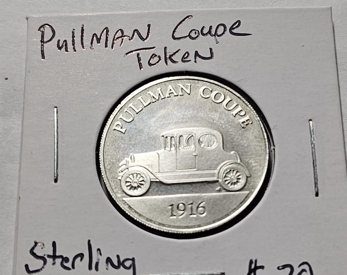 Sterling Pullman Coupe Silver Token Hard to Find - Etsy