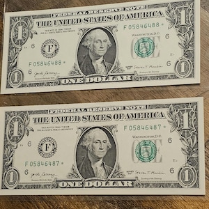 Uncirculated Star Note 2017 Series One Dollar Green Seal Star Note - Etsy