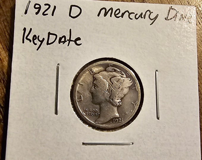 1921 D Very Good Key Date Silver Mercury Dime - Etsy