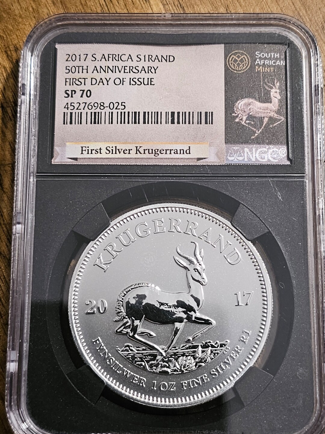 2017 Silver Krugerrand of South Africa Ngc Sp / Ms 70 First - Etsy