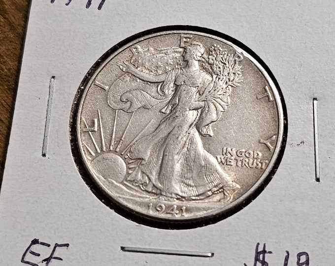 1941 Extra Fine Liberty Walking Silver Half Dollar - Etsy