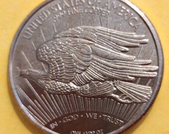 1 Oz. Copper Mason Round .999 Fine Copper Art Bullion - Etsy