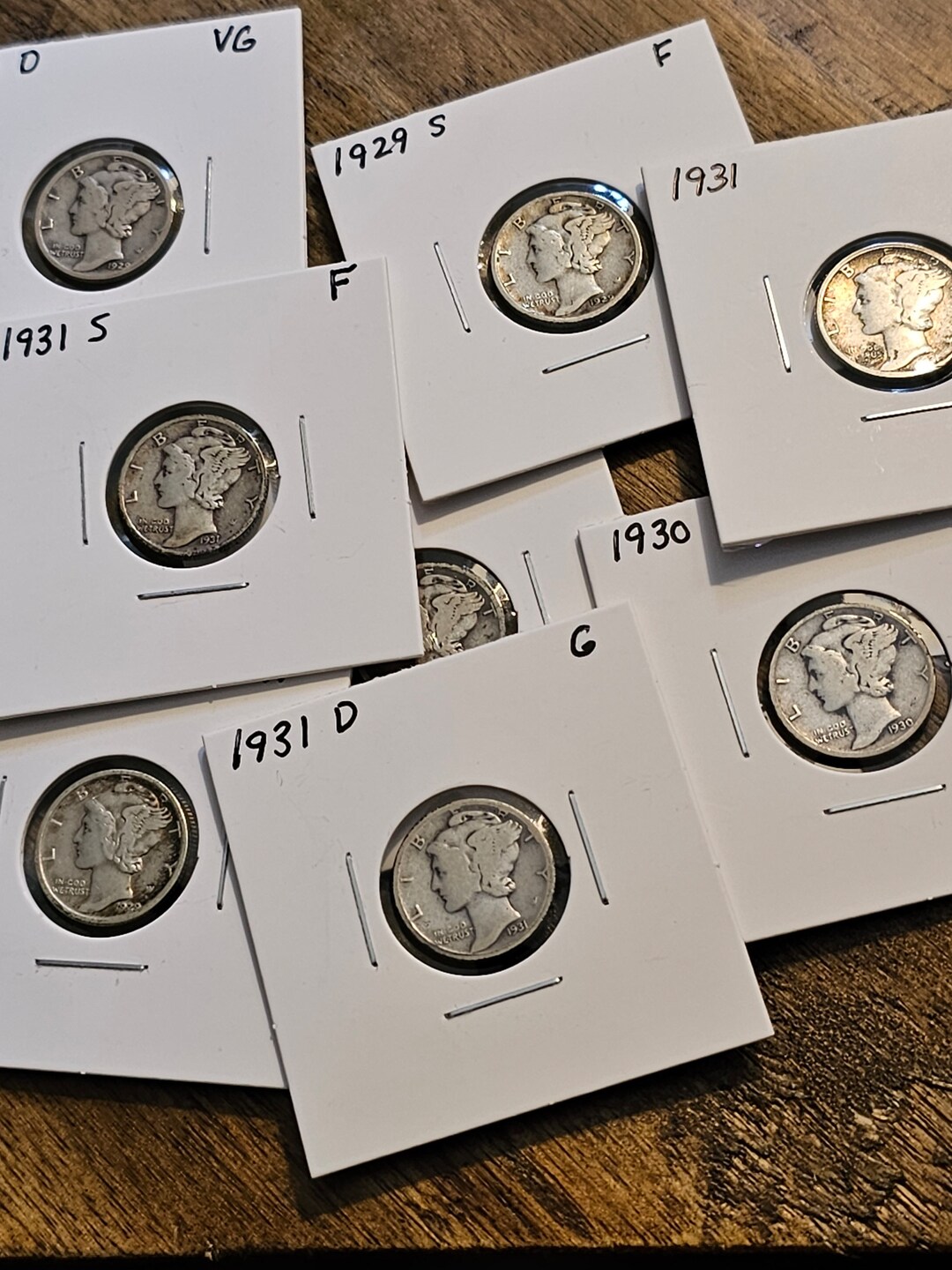 Winged Liberty Head Silver Mercury Dime 1929-1931 Pick Your Date and ...