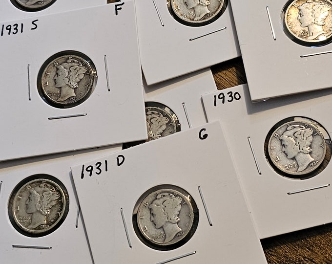 Winged Liberty Head Silver Mercury Dime 1929-1931 Pick Your Date and ...
