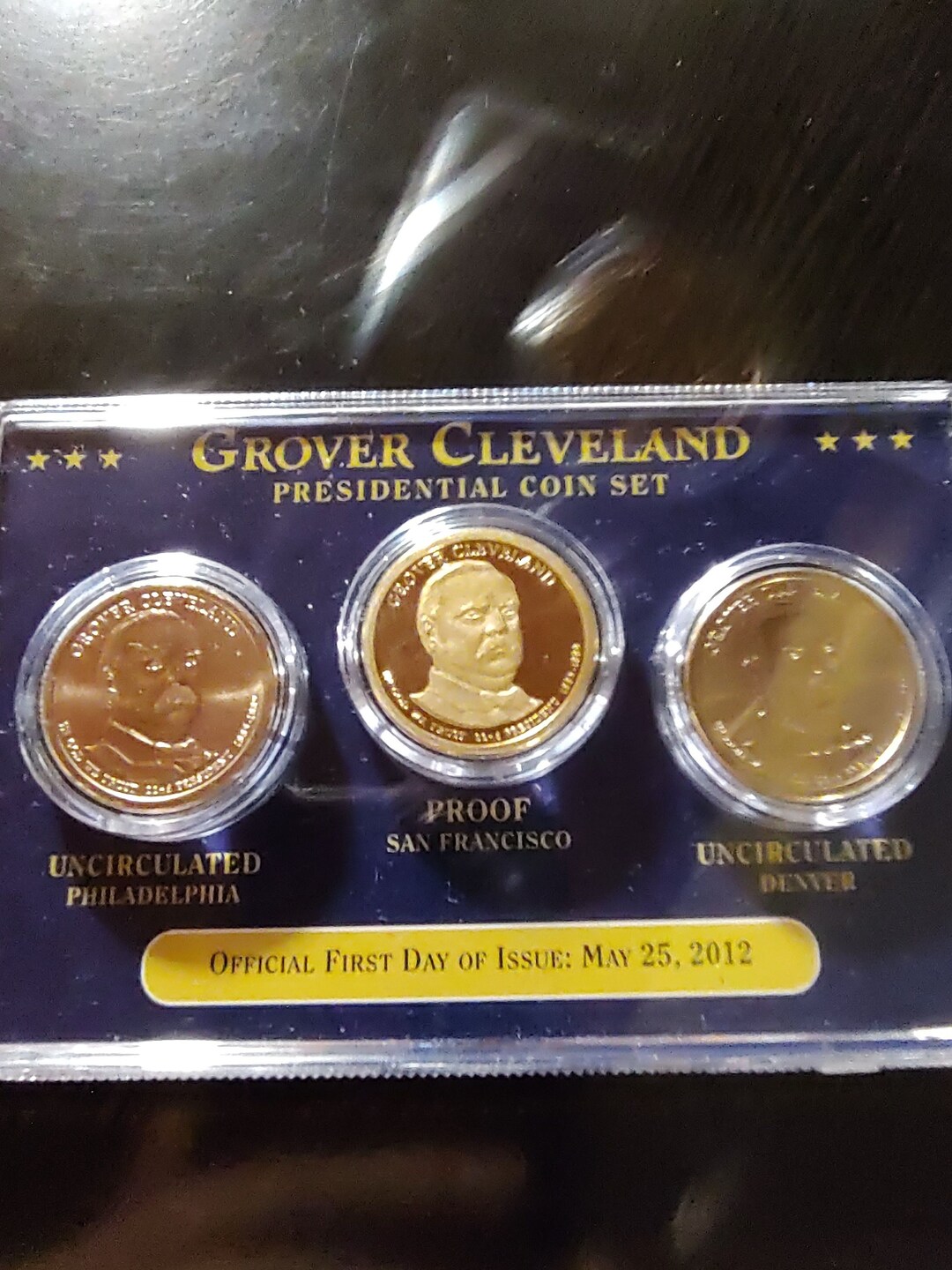 Grover Cleveland 3 Coin Dollar Set First Day of Issue Proof and ...