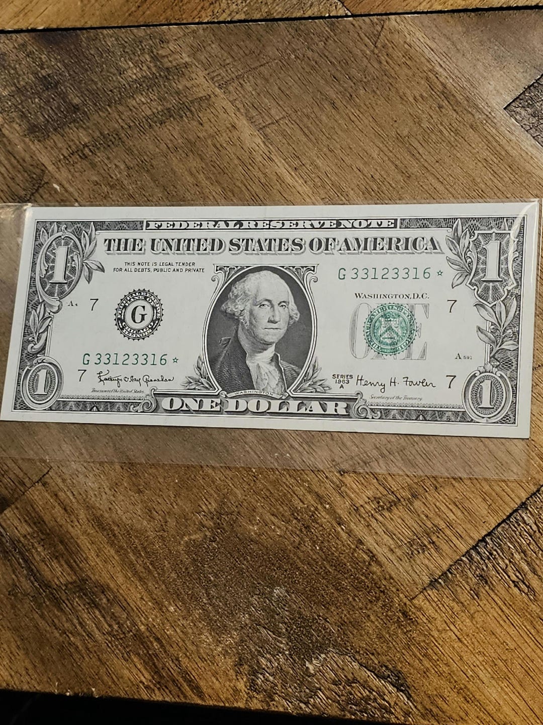 Uncirculated Star Note 1963 A Series One Dollar Green Seal Star Note - Etsy