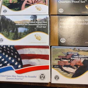 America the Beautiful Proof Quarter Set 2010-2020 Pick Your Proof Sets ...