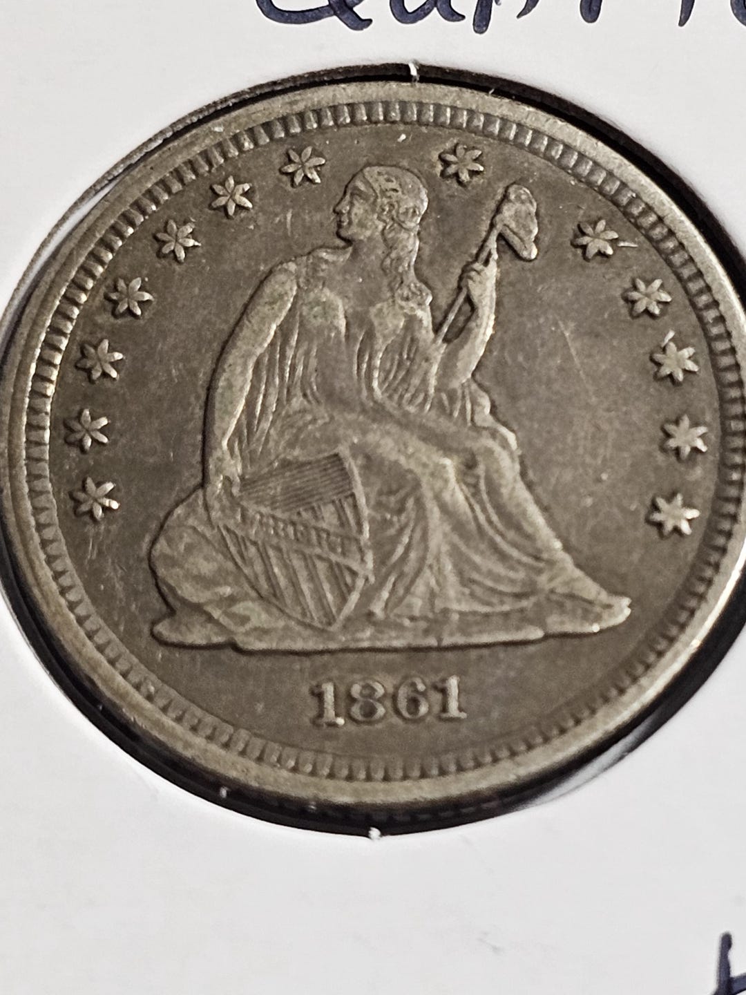 1861 Extra Fine Silver Liberty Seated Quarter - Etsy