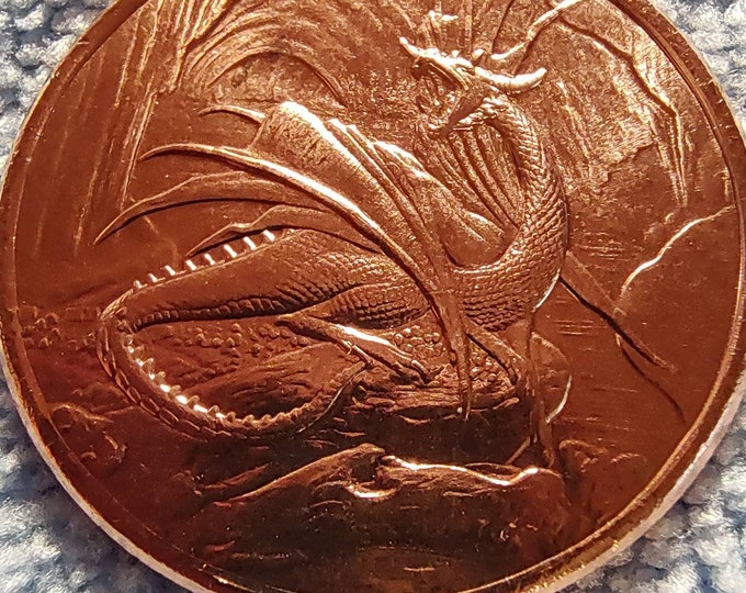 1 Oz. Cool Dragon Round .999 Fine Copper Art Bullion - Etsy