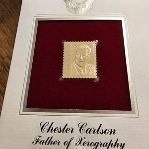 Chester Carlson Father of Xerography First Day of Issue 22kt Gold ...