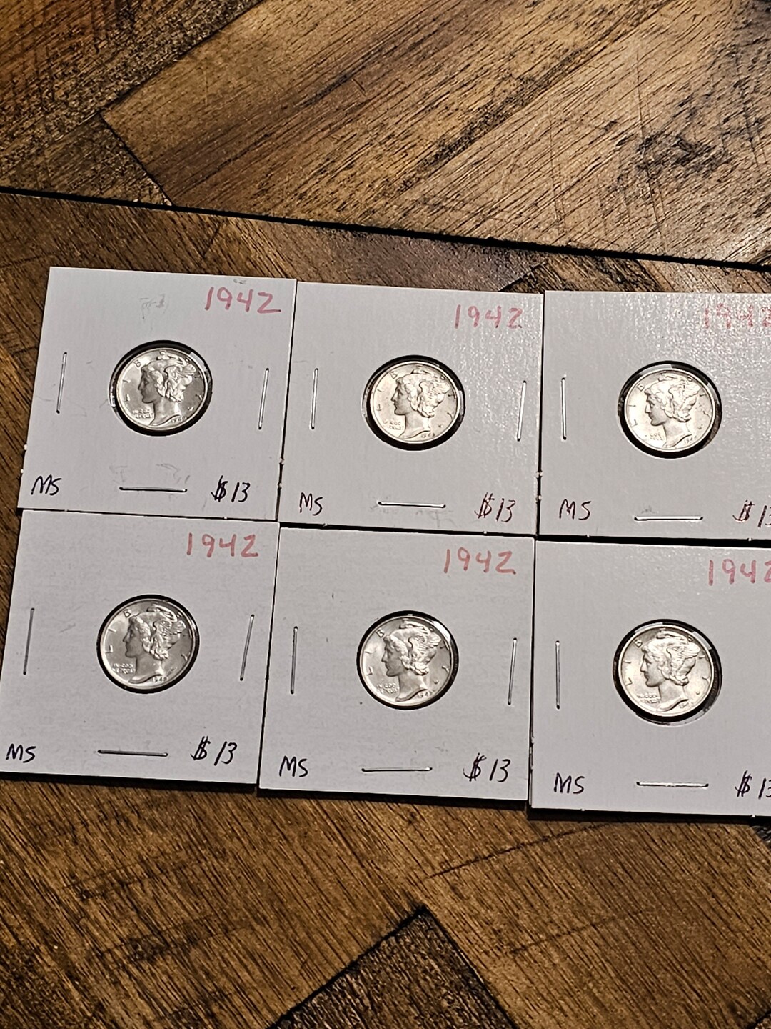 One 1942 Uncirculated Silver Mercury Dime - Etsy