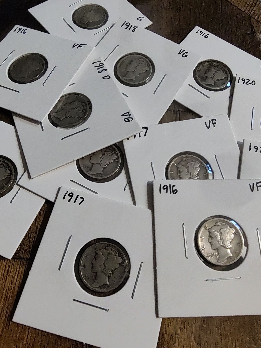 Winged Liberty Head Silver Mercury Dime 1916-1920 Pick Your Date and ...