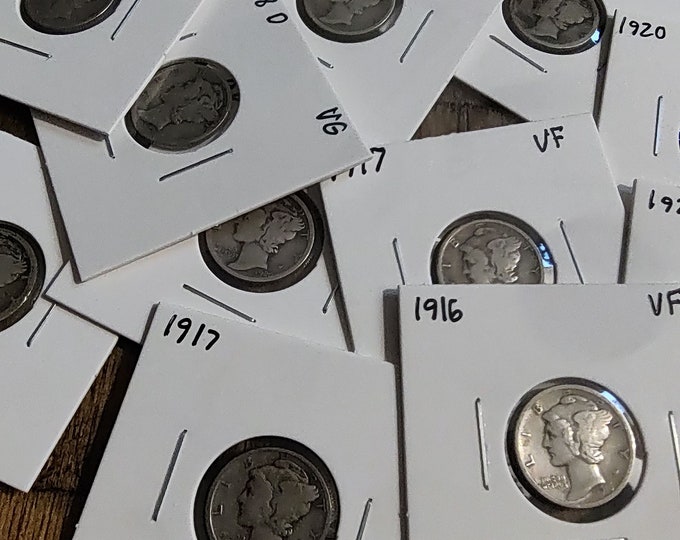 Winged Liberty Head Silver Mercury Dime 1916-1920 Pick Your Date and ...