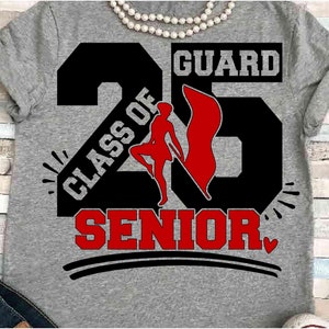 Color Guard Senior SVG DXF JPEG Silhouette Cameo Cricut Team Class of ...