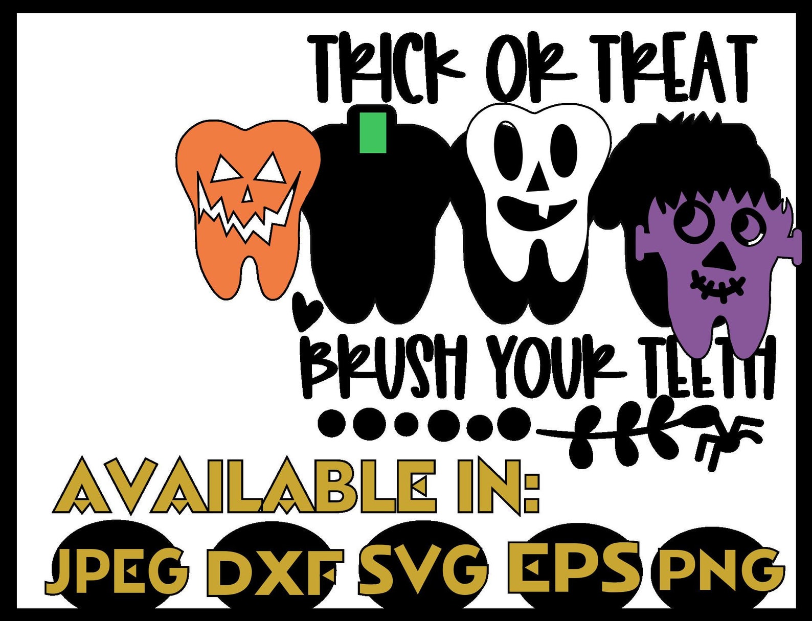 Dental SVG DXF JPEG Silhouette Cameo Cricut Hygienist Spooky - Etsy