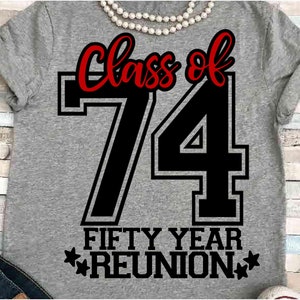 Reunion SVG DXF JPEG Silhouette Cameo Cricut Class of 1974 Class ...