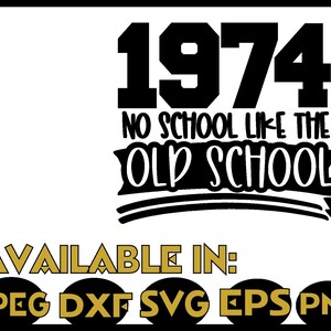 Reunion SVG DXF JPEG Silhouette Cameo Cricut Class of 1974 Class ...