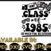 Reunion SVG DXF JPEG Silhouette Cameo Cricut Class of 1985 Png Camera ...