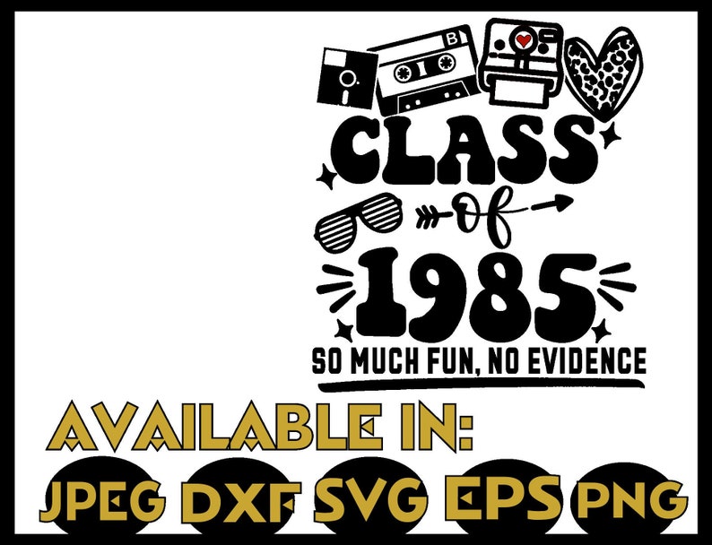Reunion SVG DXF JPEG Silhouette Cameo Cricut Class of 1985 Png - Etsy