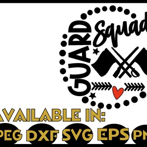 Color Guard Squad SVG DXF JPEG Silhouette Cameo Cricut Mom Color Guard ...
