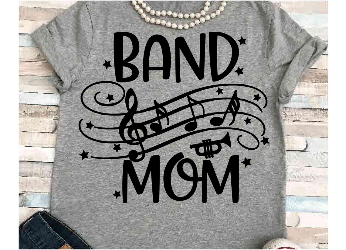 Band SVG DXF JPEG Silhouette Cameo Cricut Band Mom Svg Iron on - Etsy