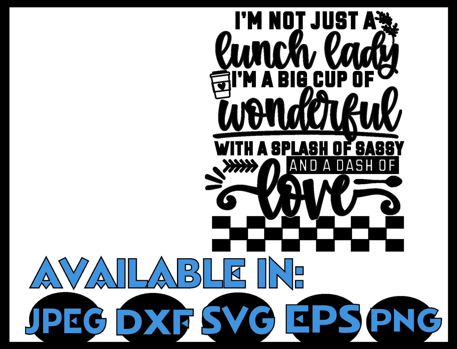 Cafeteria SVG DXF JPEG Silhouette Cameo Cricut Lunch Lady Food Servin ...