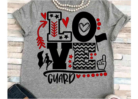 Color Guard Love SVG DXF JPEG Silhouette Cameo Cricut Band Mom | Etsy