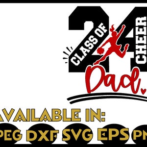 Cheerleader Dad Sign SVG DXF JPEG Silhouette Cameo Cricut Cheerleader ...