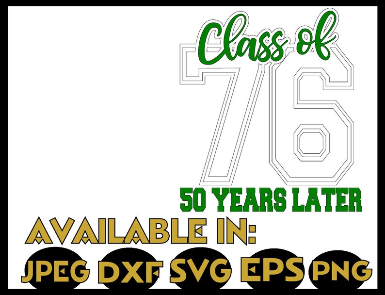 Reunion SVG DXF JPEG Silhouette Cameo Cricut Class of 1976 Class ...