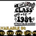 Reunion SVG DXF JPEG Silhouette Cameo Cricut Class of 1984 Png Camera ...
