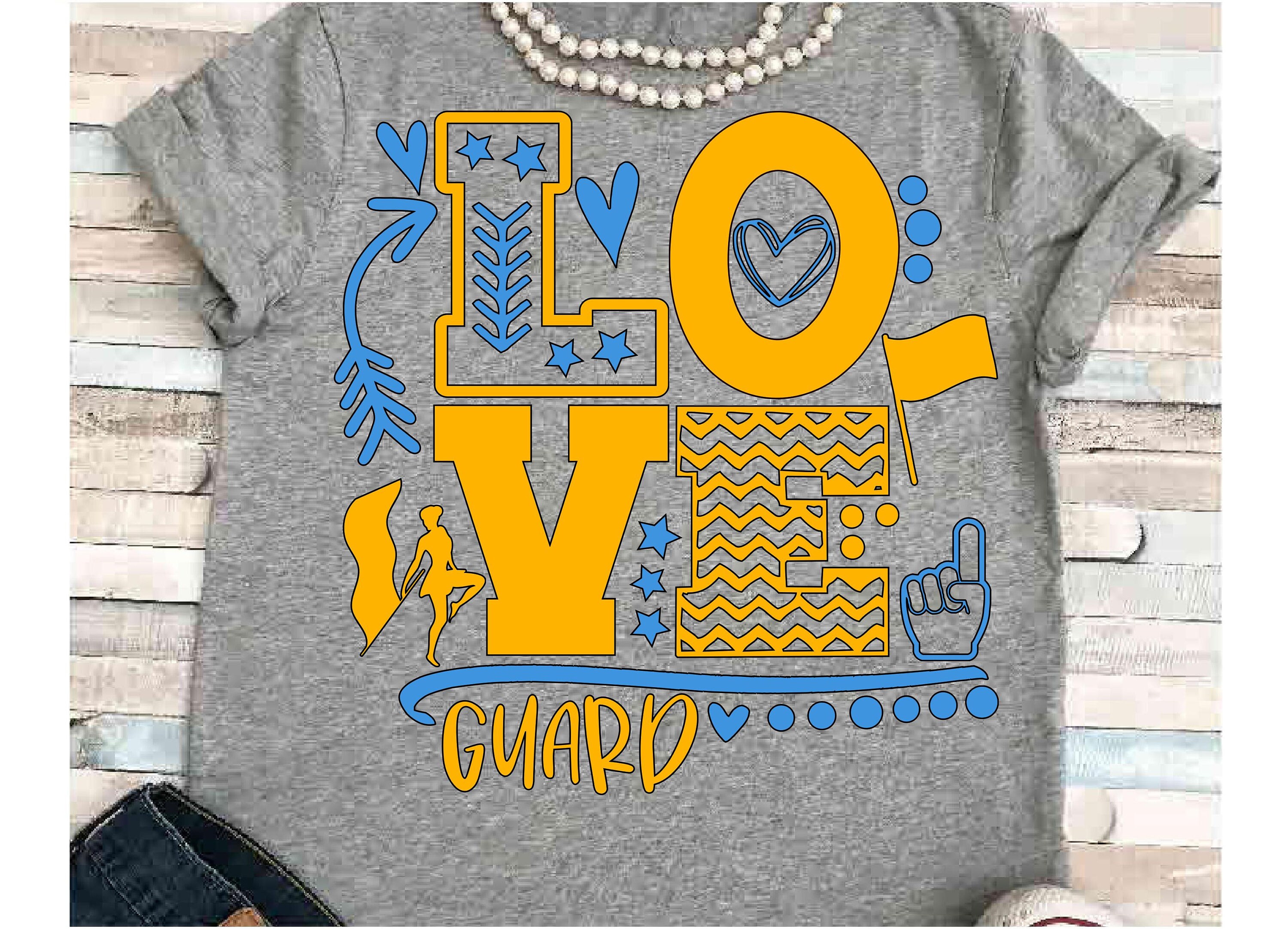 Color Guard Love SVG DXF JPEG Silhouette Cameo Cricut Band Mom - Etsy