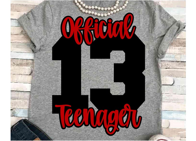 Thirteen SVG DXF JPEG Silhouette Cameo Cricut 13th Birthday Sign 13th ...