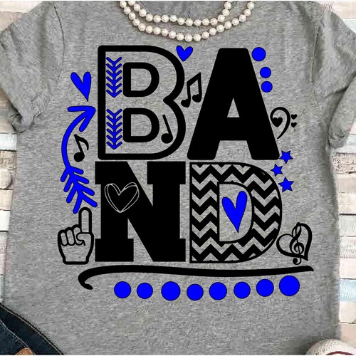 Band SVG DXF JPEG Silhouette Cameo Cricut Band Mom Svg Iron on - Etsy