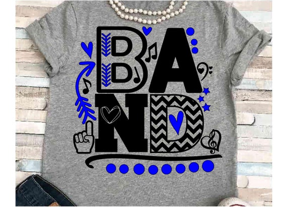 Band SVG DXF JPEG Silhouette Cameo Cricut Band Mom Svg Iron on - Etsy