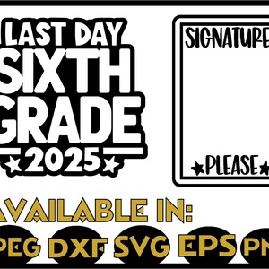 Sixth Grade SVG DXF JPEG Silhouette Cameo Cricut Teacher Classroom Sign ...
