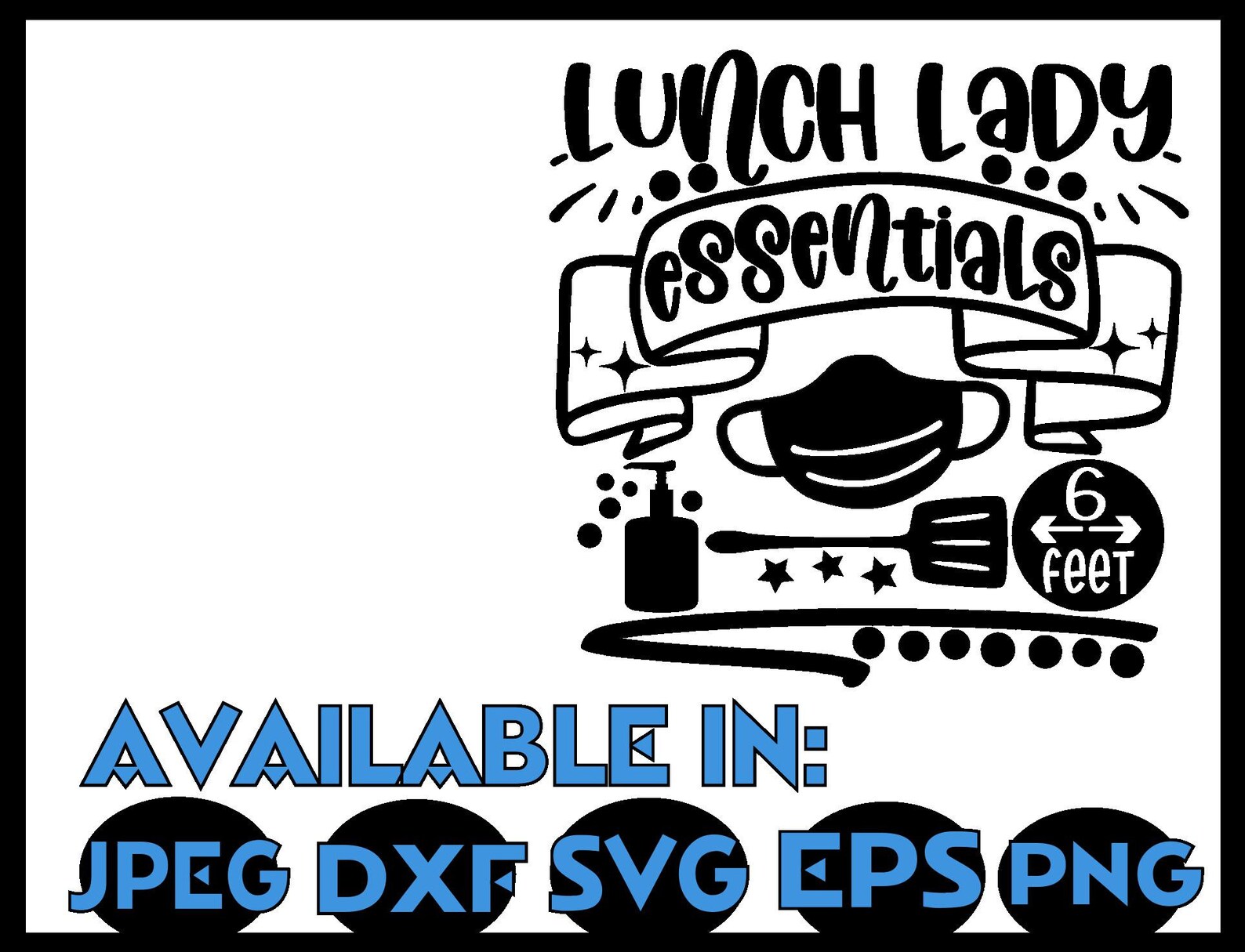 Lunch lady SVG DXF JPEG Silhouette Cameo Cricut Social | Etsy