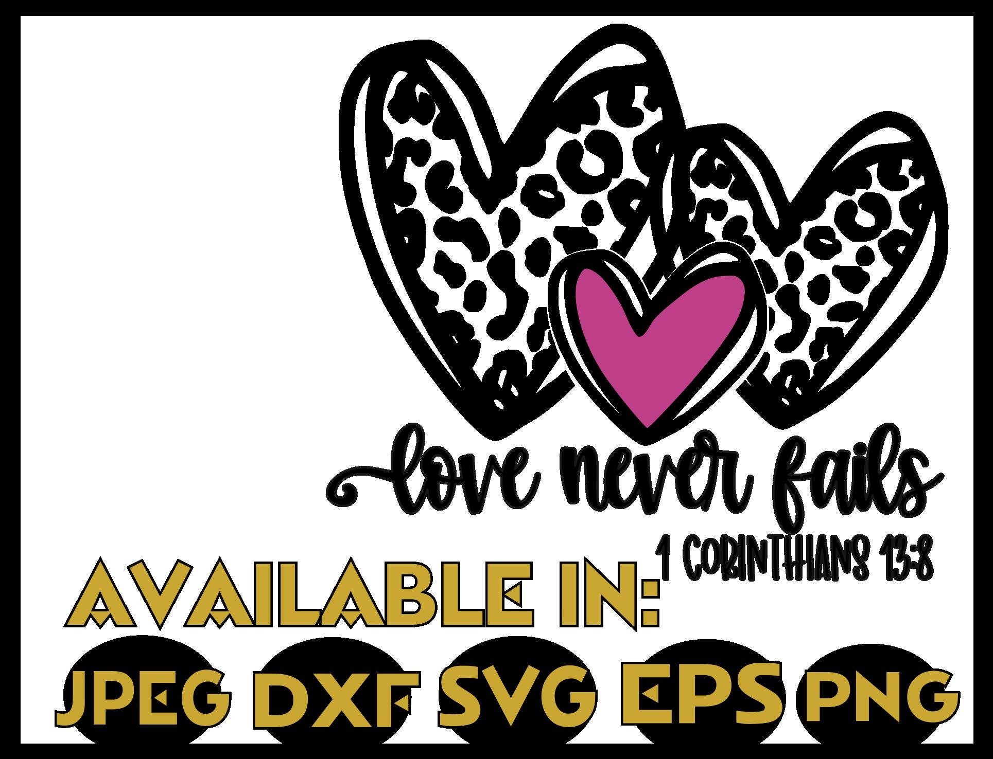 Valentine SVG DXF JPEG Silhouette Cameo Cricut Faith - Etsy