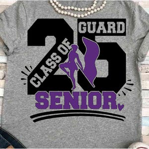 Color Guard Senior SVG DXF JPEG Silhouette Cameo Cricut Team Class of ...