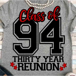 Reunion SVG DXF JPEG Silhouette Cameo Cricut Class of 1994 Png Camera ...