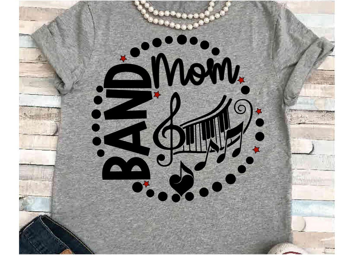 Band SVG DXF JPEG Silhouette Cameo Cricut Band Mom Svg Iron on - Etsy