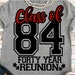Reunion SVG DXF JPEG Silhouette Cameo Cricut Class of 1984 Class ...
