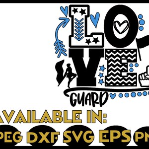 Color Guard Love SVG DXF JPEG Silhouette Cameo Cricut Band Mom Color ...