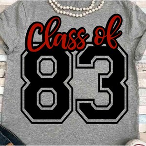 Reunion SVG DXF JPEG Silhouette Cameo Cricut Class of 1983 Class ...