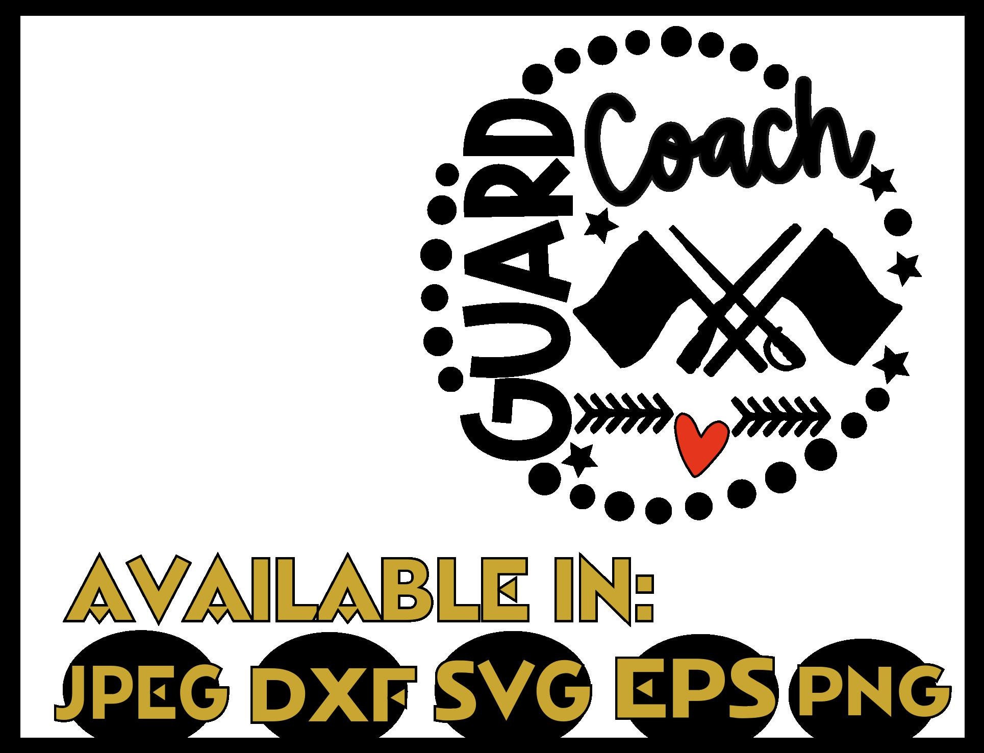 Color Guard SVG DXF JPEG Silhouette Cameo Cricut Band Coach Tournament ...