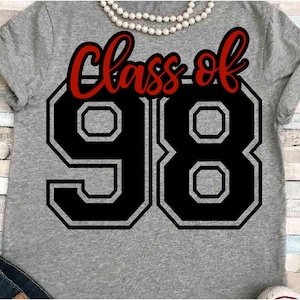 Reunion SVG DXF JPEG Silhouette Cameo Cricut Class of 1998 Class ...