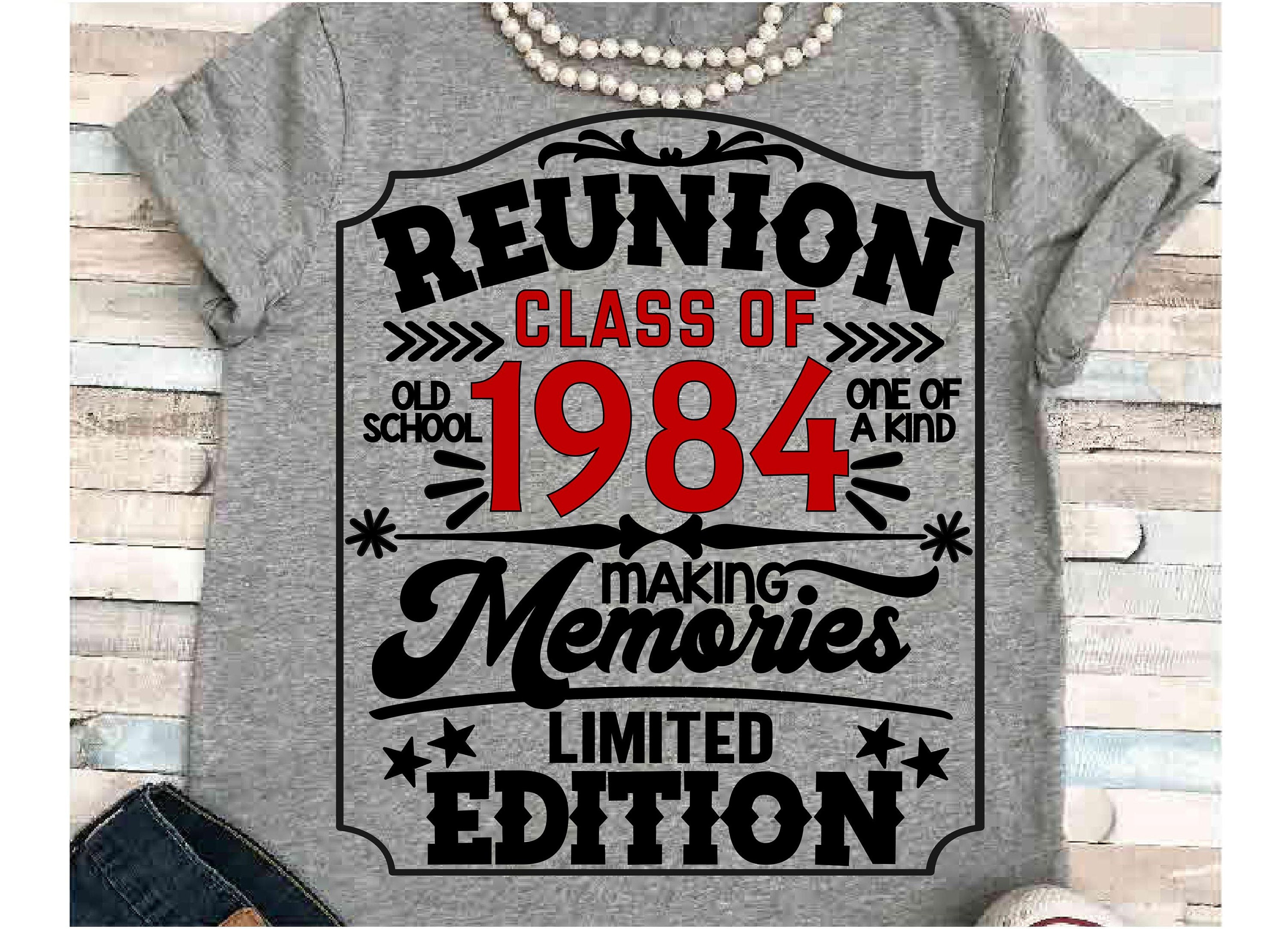 Reunion SVG DXF JPEG Silhouette Cameo Cricut Class of 1984 Class ...