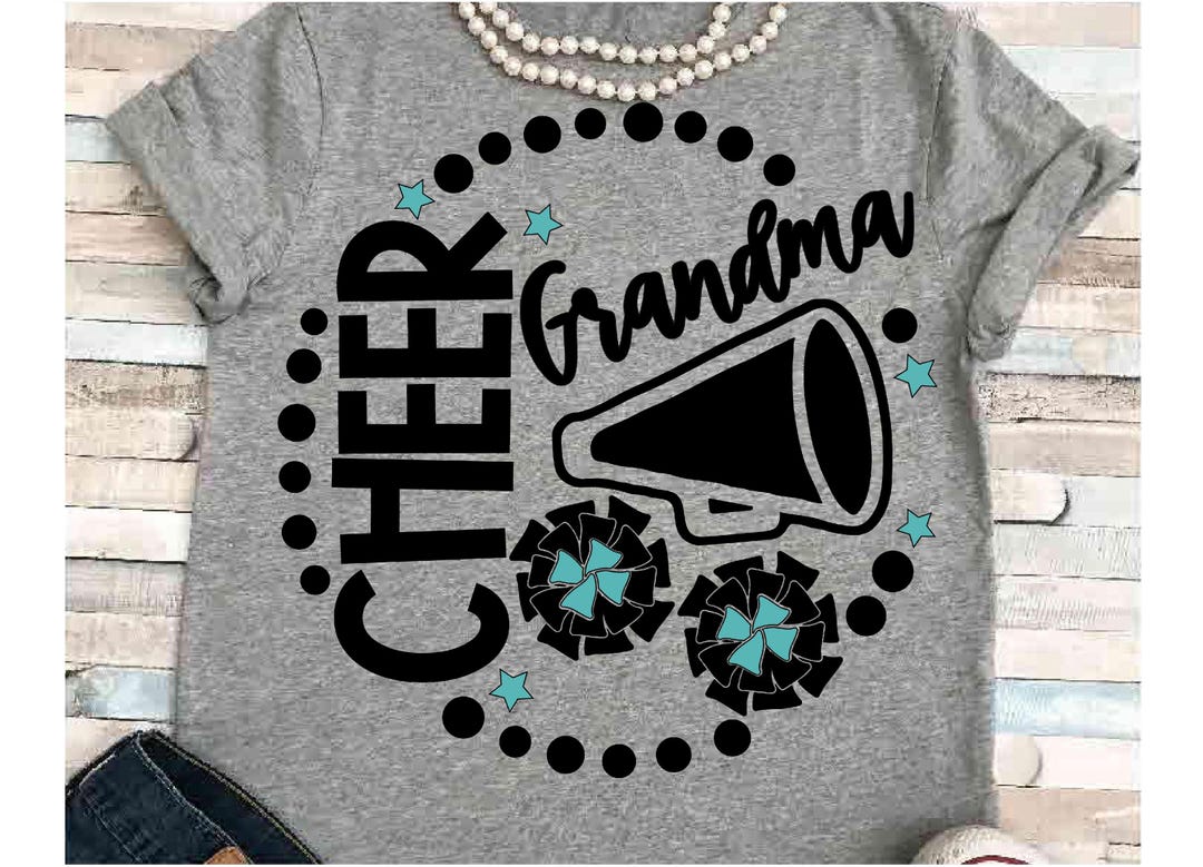 Cheerleader Grandma SVG DXF JPEG Silhouette Cameo Cricut Cheerleader ...